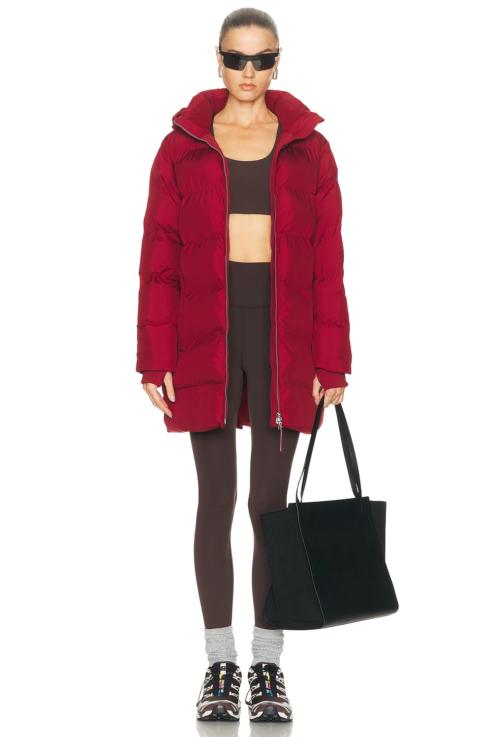 BEYOND YOGA Warm Up Long Puffer Jacket